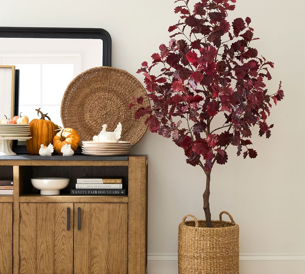 Faux Burgundy Oak Tree | Pottery Barn