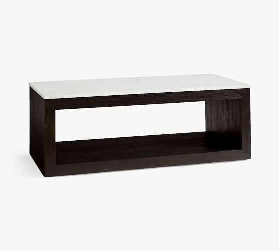 Folsom Rectangular Marble Coffee Table | Pottery Barn