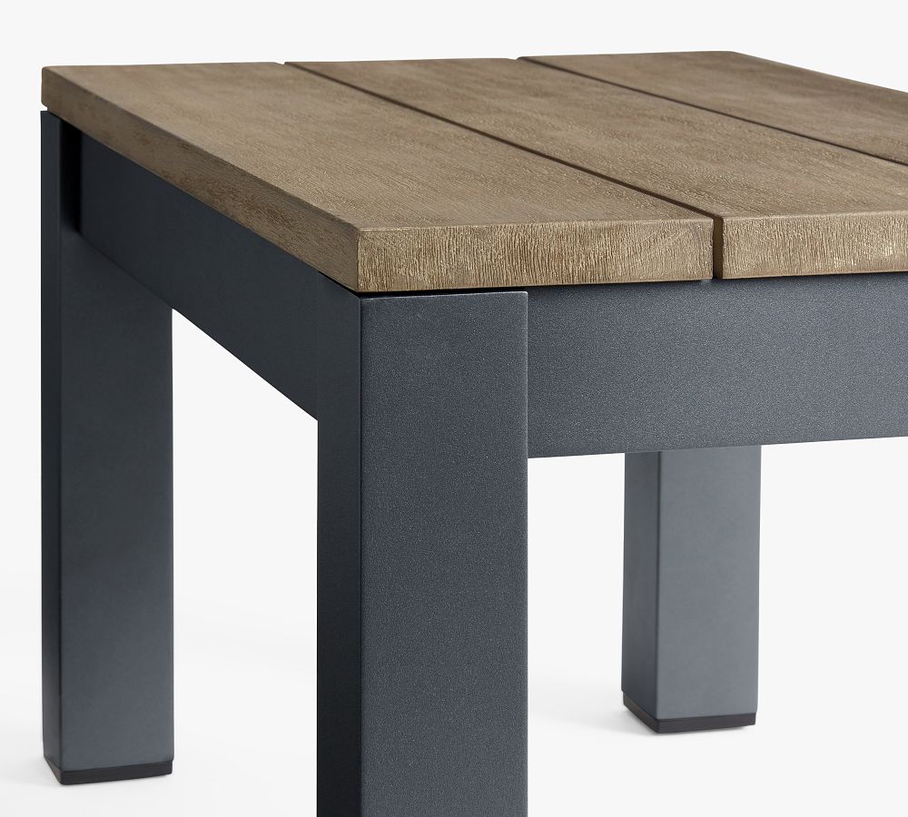 Indio FSC® Mahogany & Metal Outdoor Side Table | Pottery Barn