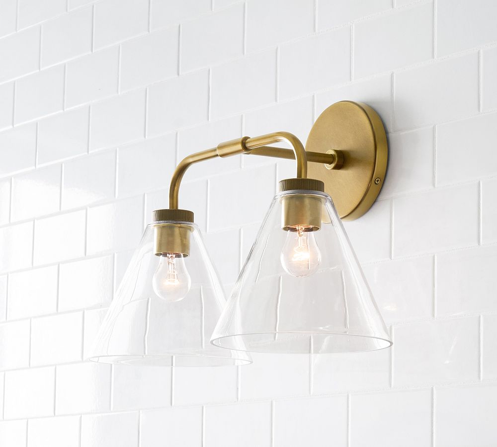 Reagan Double Cone Sconce | Pottery Barn