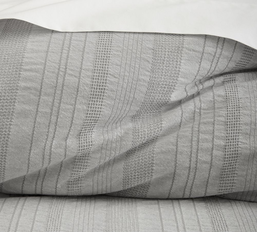 Sonoma Textured Striped Duvet Cover | Pottery Barn