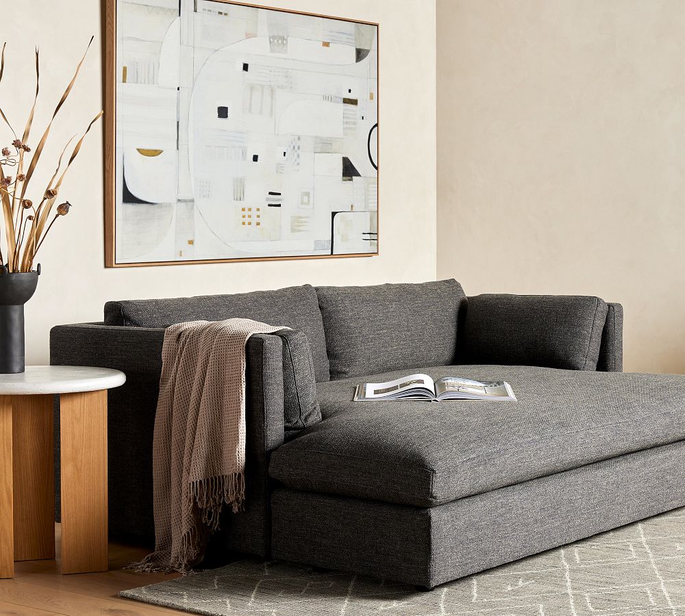 Amara Upholstered Media Sofa | Pottery Barn