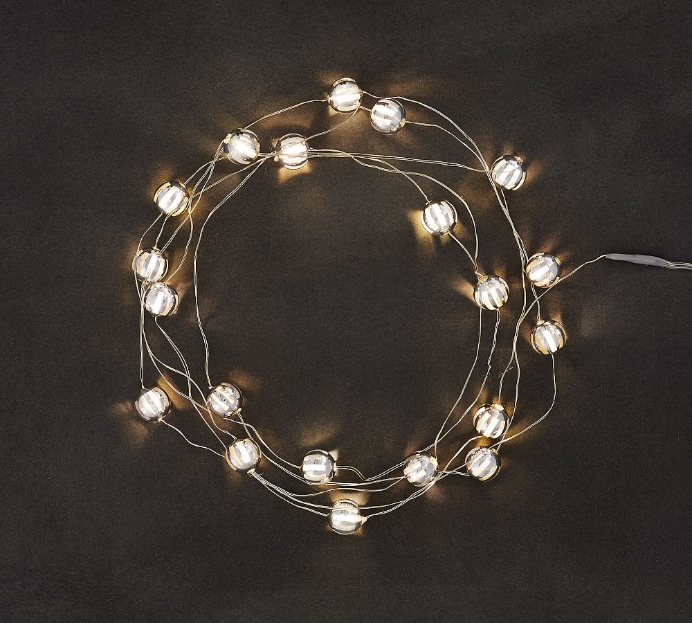 Silver Sphere String Lights | Pottery Barn