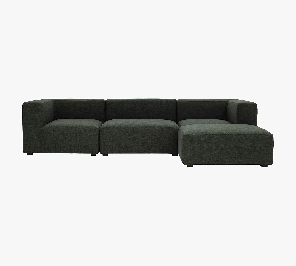 Axel Square Arm Upholstered Modular Sofa Chaise Sectional | Pottery Barn