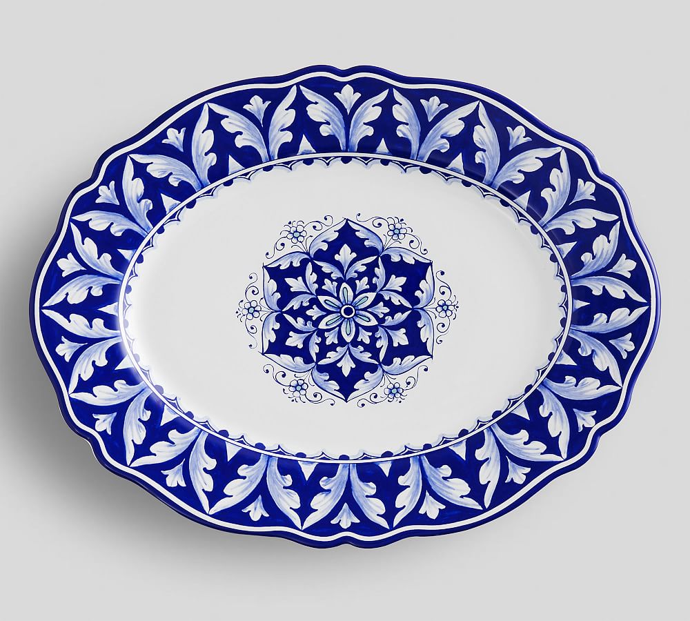 Nova Deruta Ceramic Serving Platter | Pottery Barn
