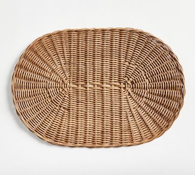 Handwoven Wicker Oval Charger Plate | Pottery Barn
