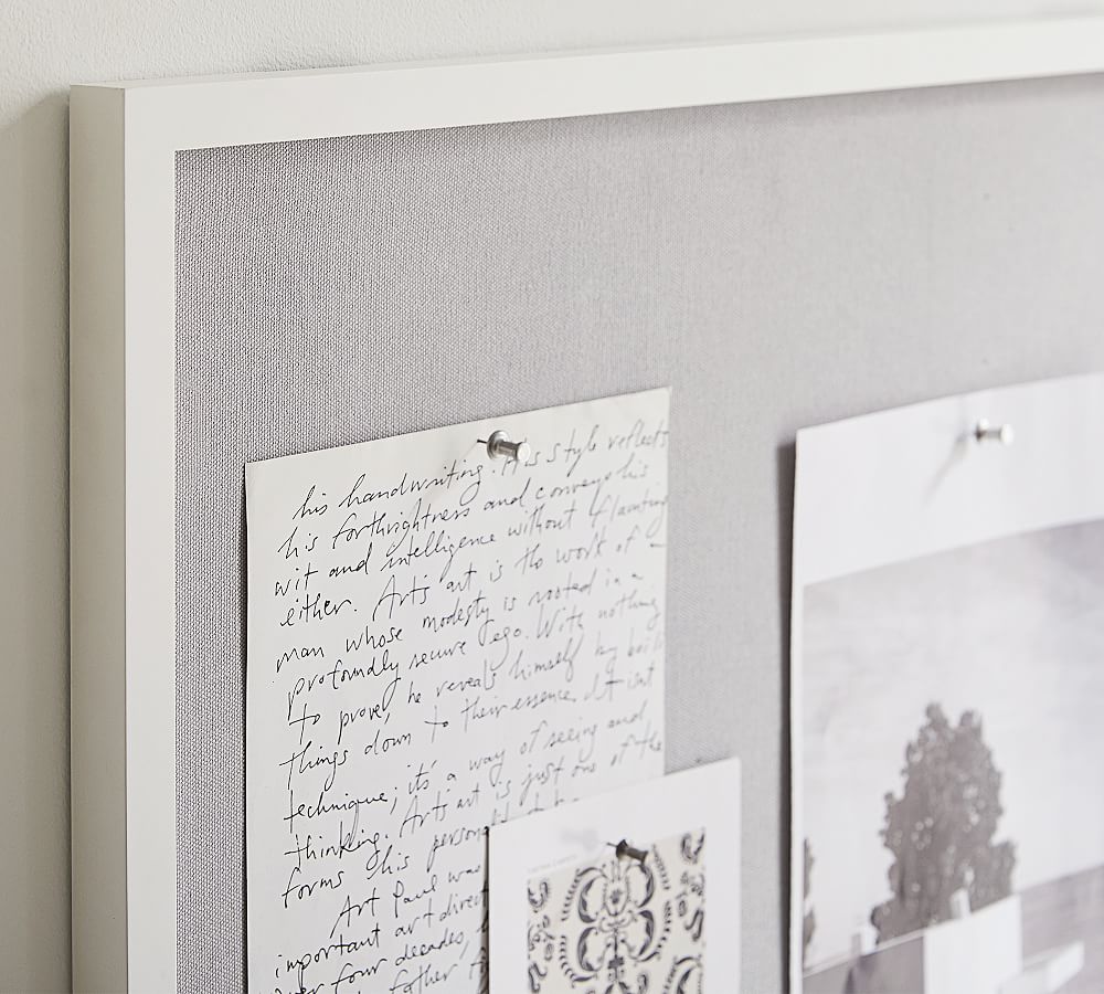 Wood Gallery Office Pinboard - White | Pottery Barn