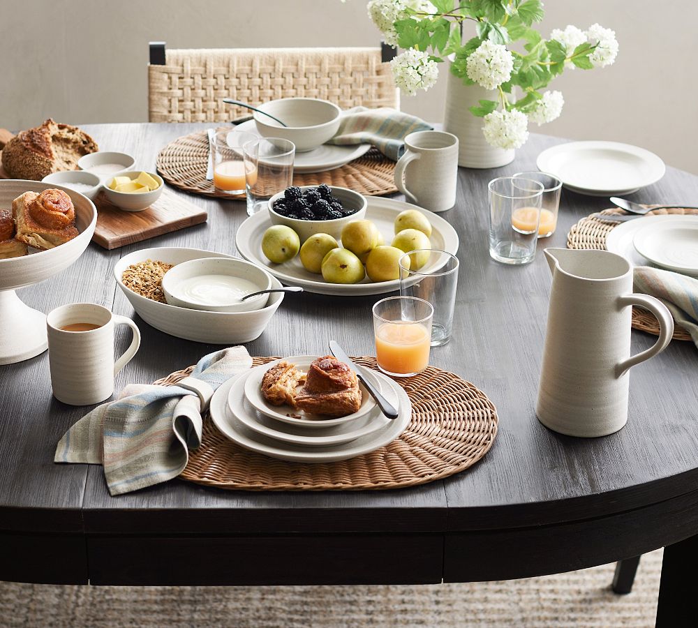 Farmstead Stoneware Triple Condiment Server | Pottery Barn