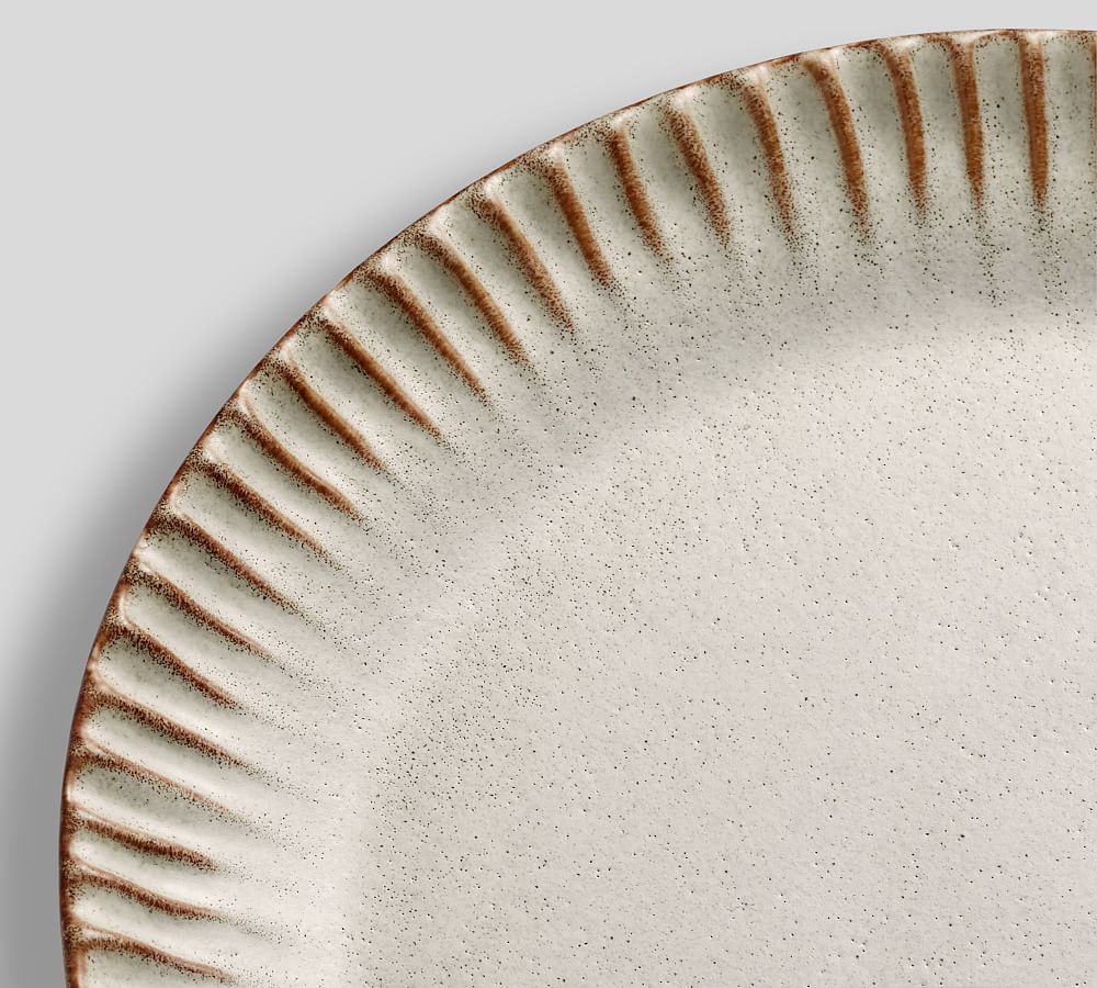 Ridge Textured Stoneware Dinner Plates | Pottery Barn