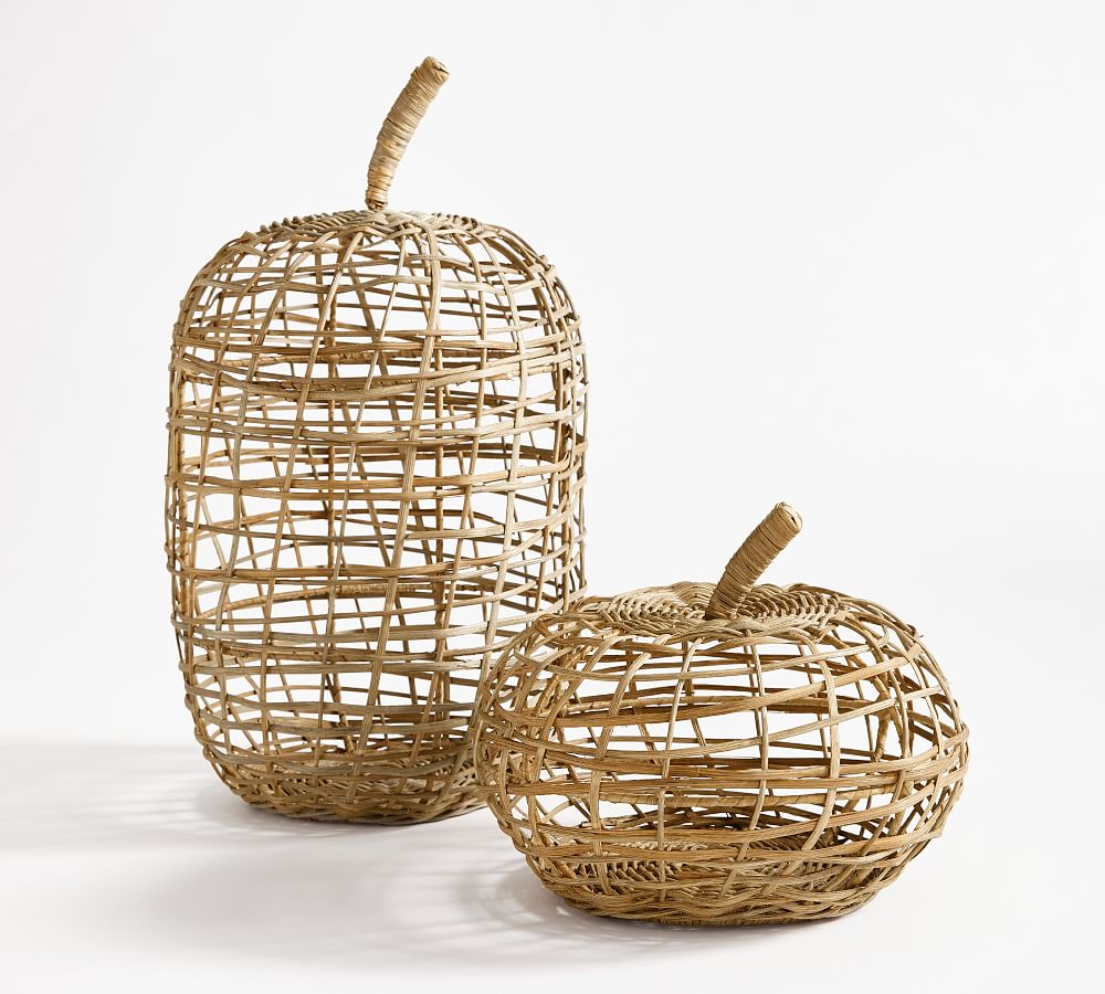 Handwoven Wicker Pumpkins | Pottery Barn