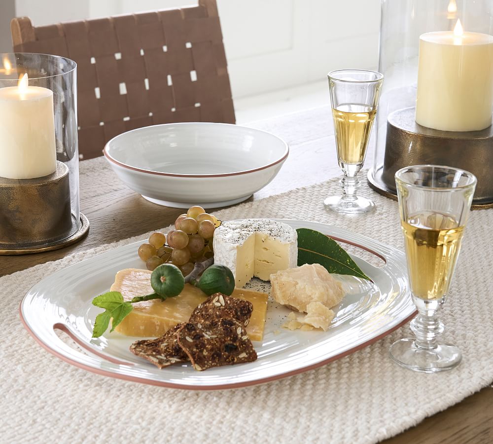 Sienna Terracotta Handled Serving Bowl & Platter Set | Pottery Barn