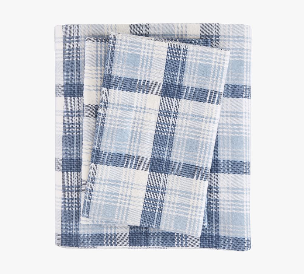 Allesi Plaid Flannel Sheet Set | Pottery Barn