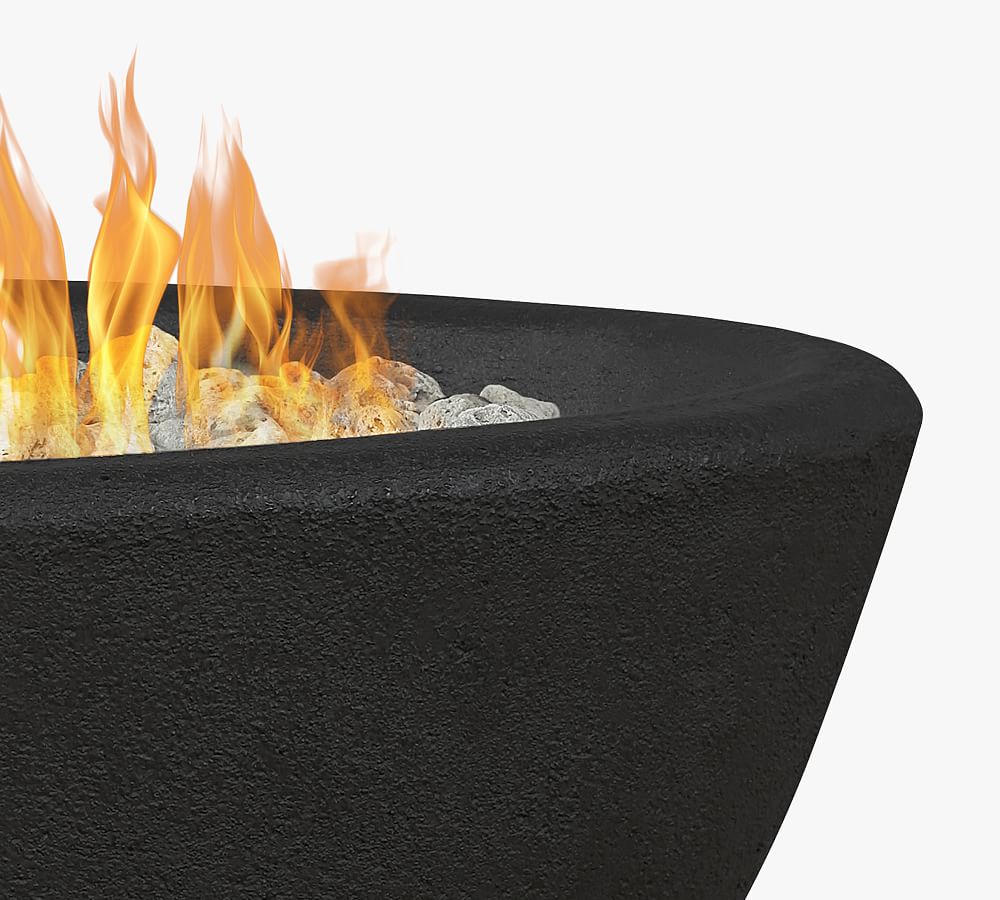 Blackwell 58" Oval Concrete Propane Fire Pit | Pottery Barn