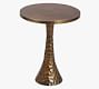 Jessalyn Round Hammered Metal Accent Table | Pottery Barn