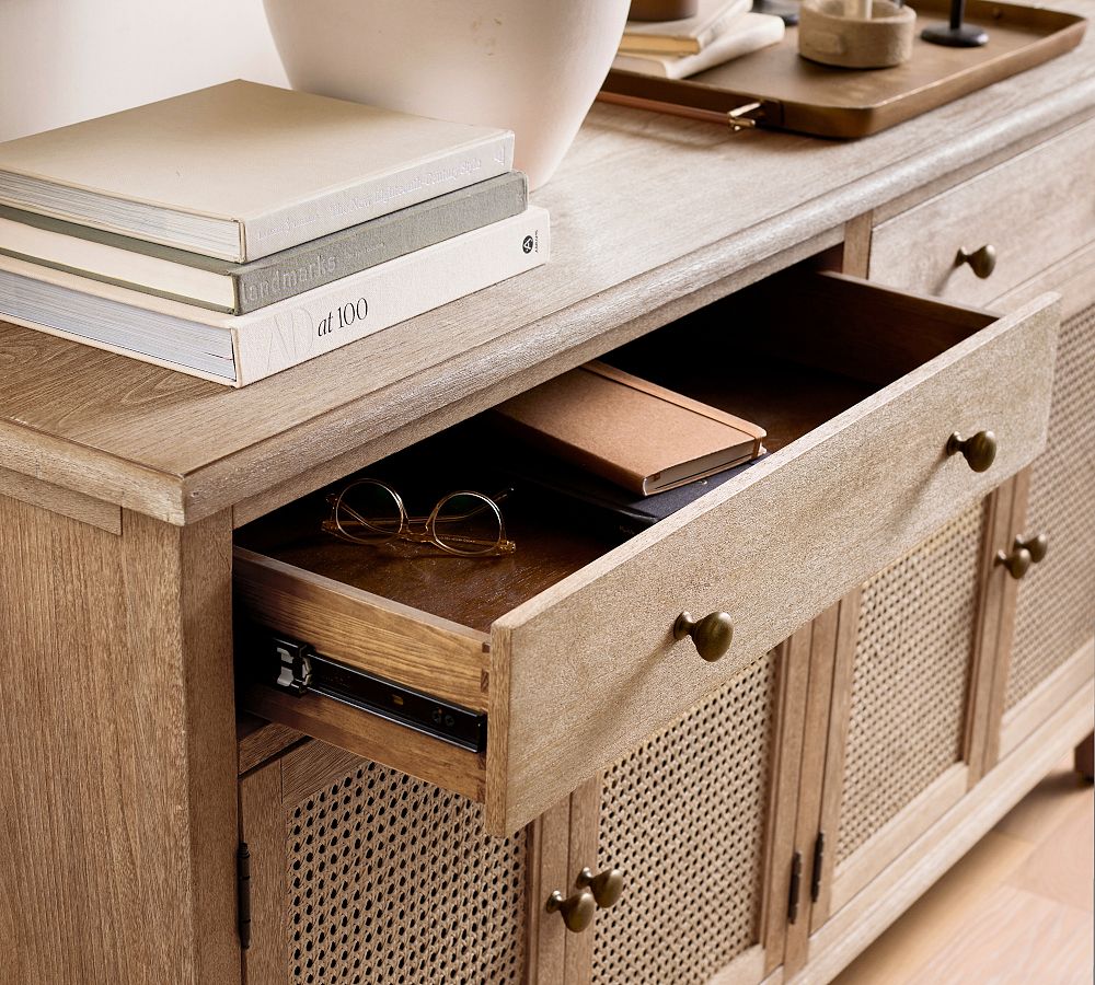 Sausalito Cane Buffet | Pottery Barn