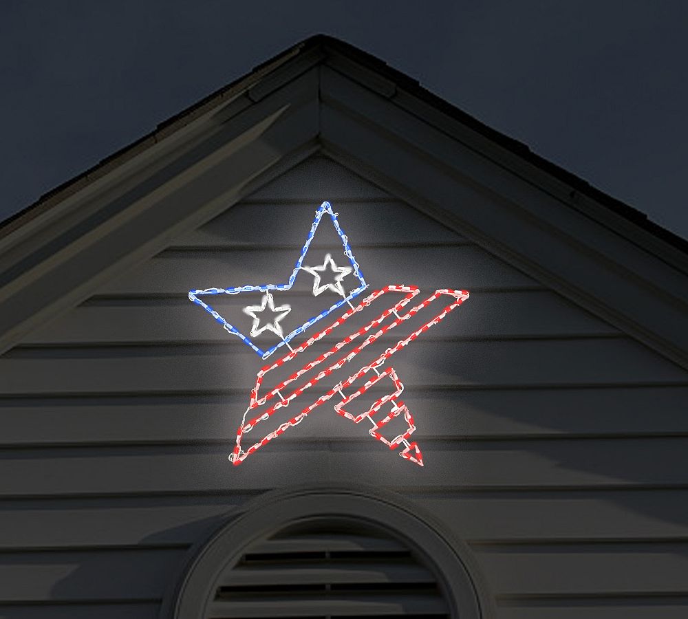 Lit LED Patriotic Star | Pottery Barn