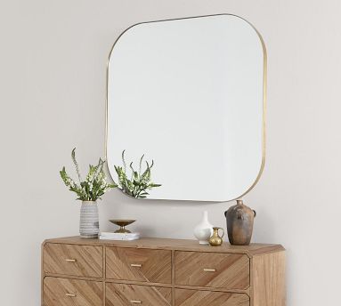 Corey Rounded Square Mirror | Pottery Barn