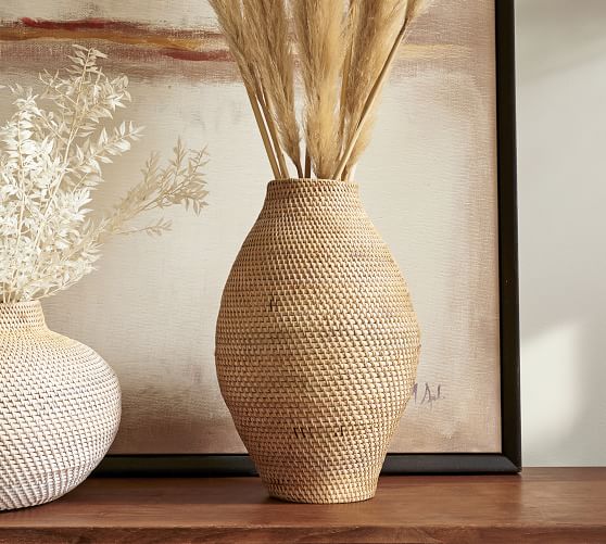 Woven Rattan Vases | Pottery Barn