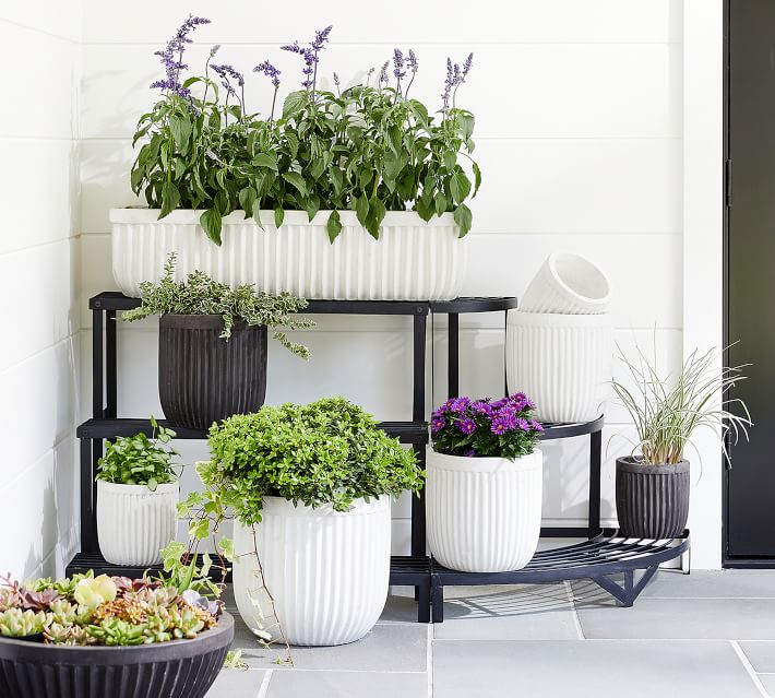 Black Concrete Planters