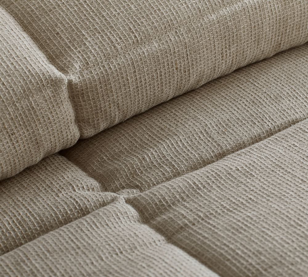 European Flax Linen Waffle Comforter | Pottery Barn