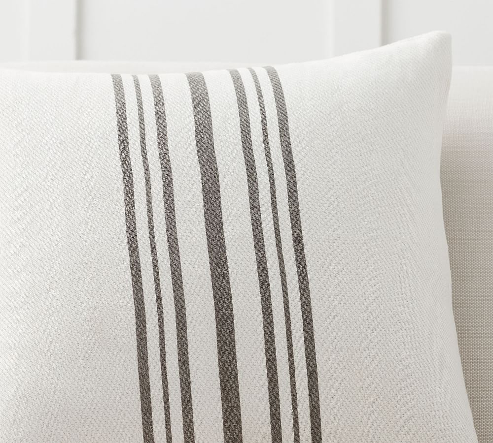 Modern Stripe Gray Throw Pillow Cover Set | Pottery Barn