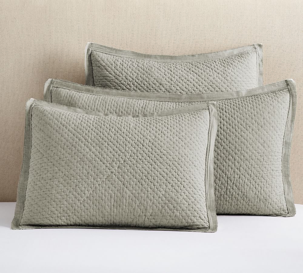 Melange Handcrafted Cotton Quilted Sham | Pottery Barn