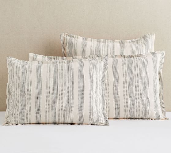 Hawthorn Striped Cotton Sham | Pottery Barn