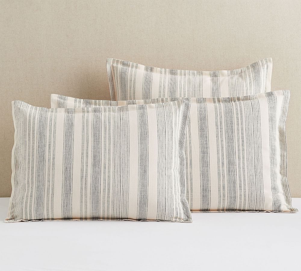 Hawthorn Striped Cotton Sham | Pottery Barn