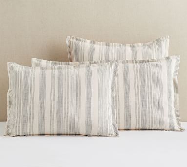 Hawthorn Striped Cotton Sham | Pottery Barn