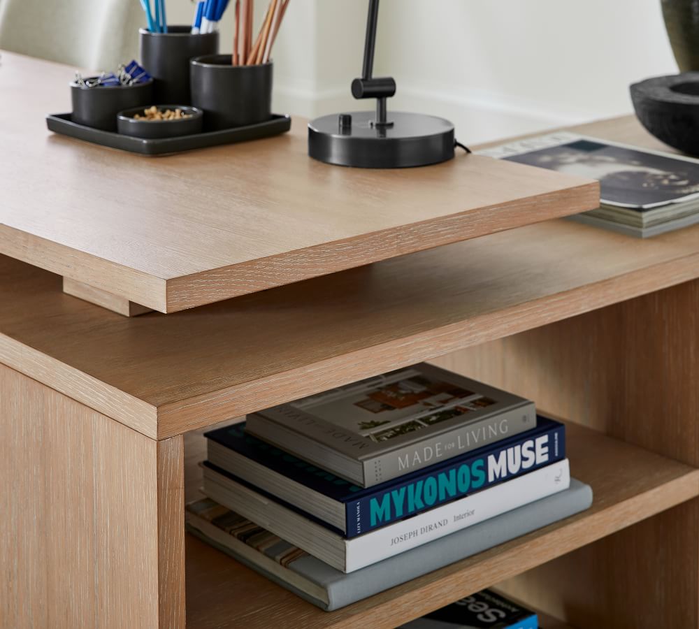 Pacific L-Shape Rotating Desk | Pottery Barn