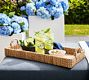 Malibu Handwoven Seagrass Rectangular Bar Tray | Pottery Barn