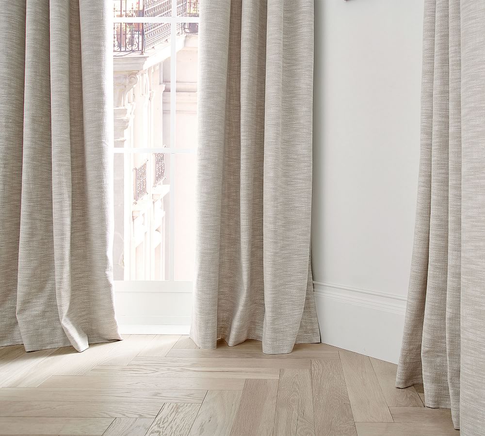 Open Box: Seaton Textured Cotton Curtain | Pottery Barn