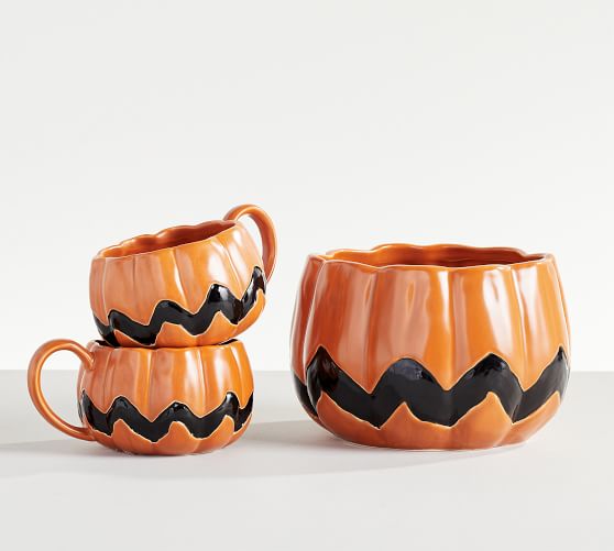 Pottery Barn Pumpkin Mugs