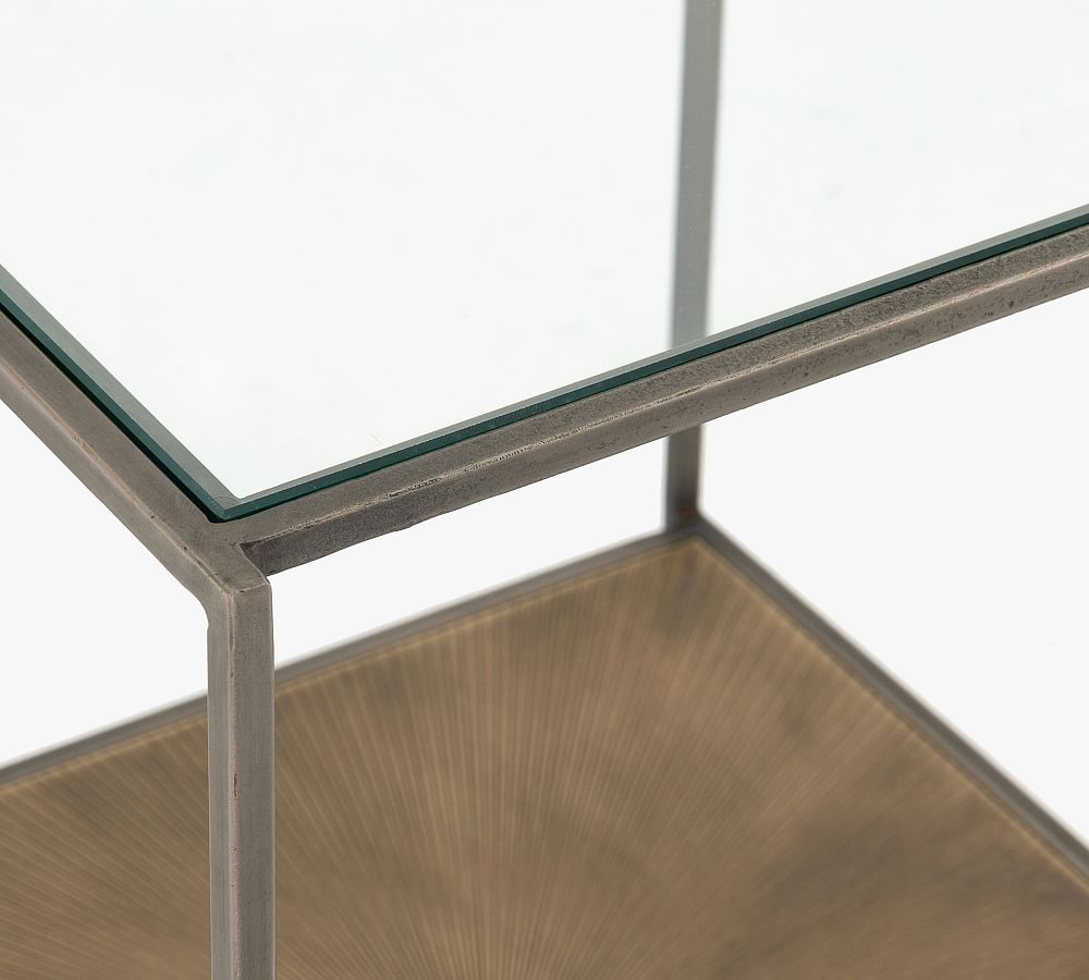 Argonaut Etched Metal End Table | Pottery Barn