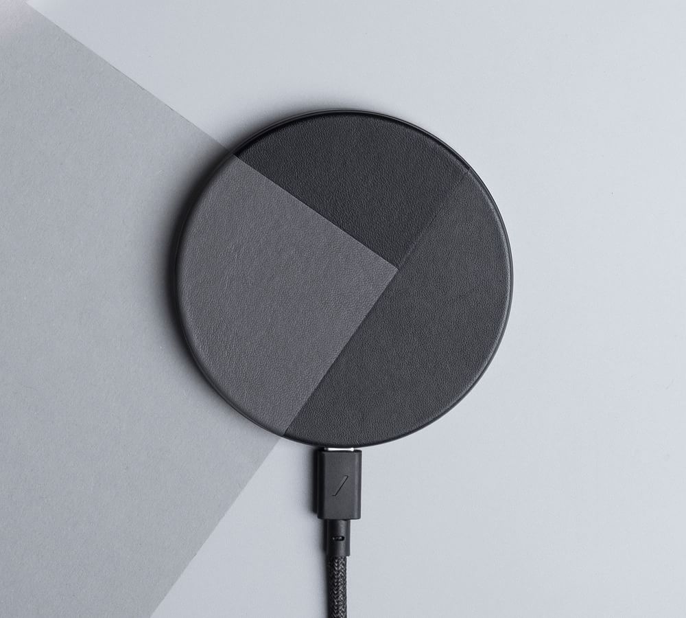 Leather Color Blocked Wireless Charging Pad | Pottery Barn
