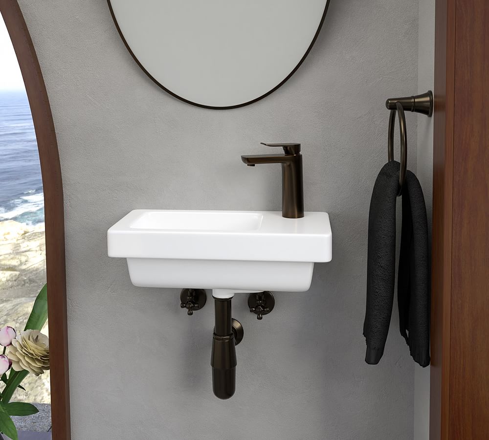 Wilton 18" Wall Mounted Ceramic Sink | Pottery Barn