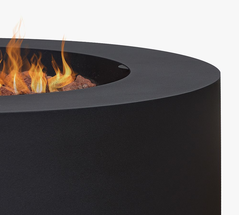 Burrows 36" Round Propane Fire Pit Table | Pottery Barn