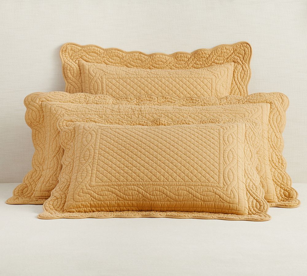 Heirloom Scallop Quilted Sham | Pottery Barn