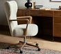 Jones Upholstered Swivel Desk Chair | Pottery Barn