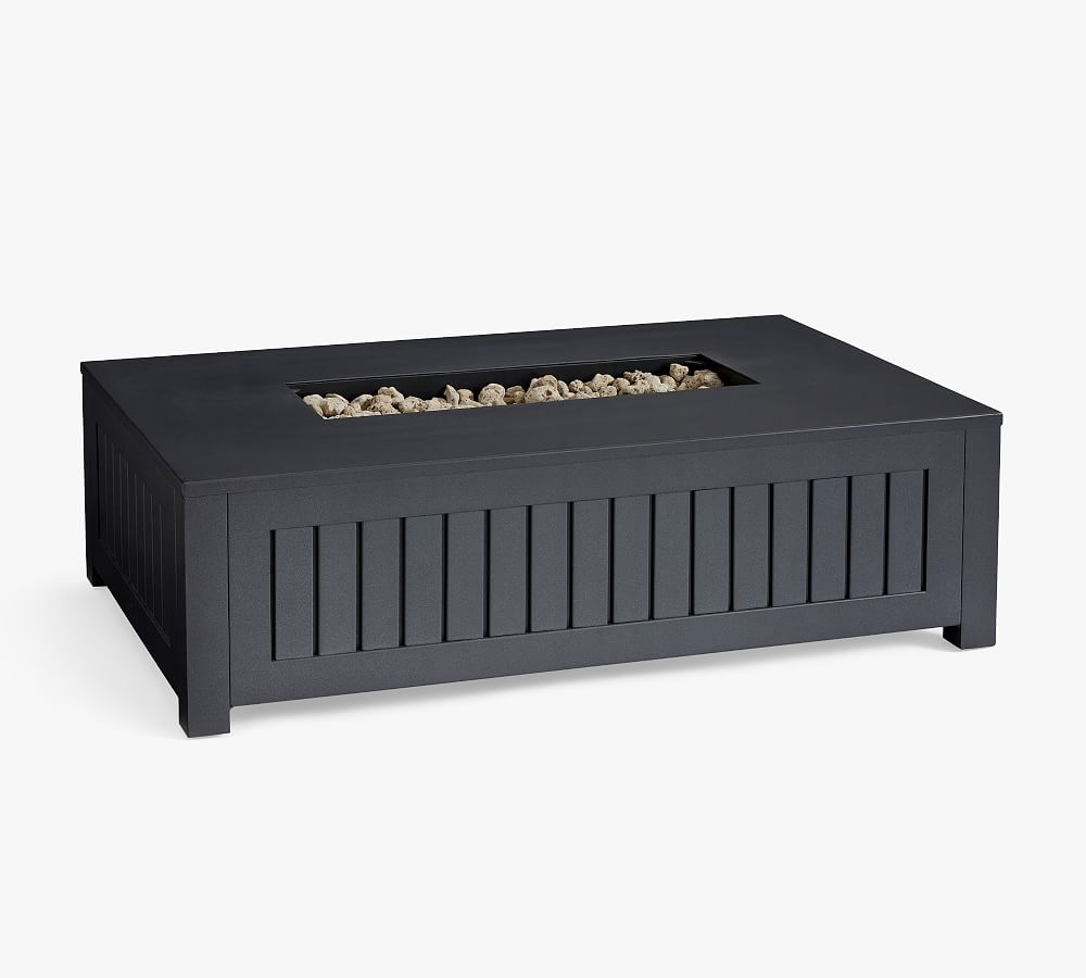Indio Metal 50" Rectangular Fire Pit Table | Pottery Barn