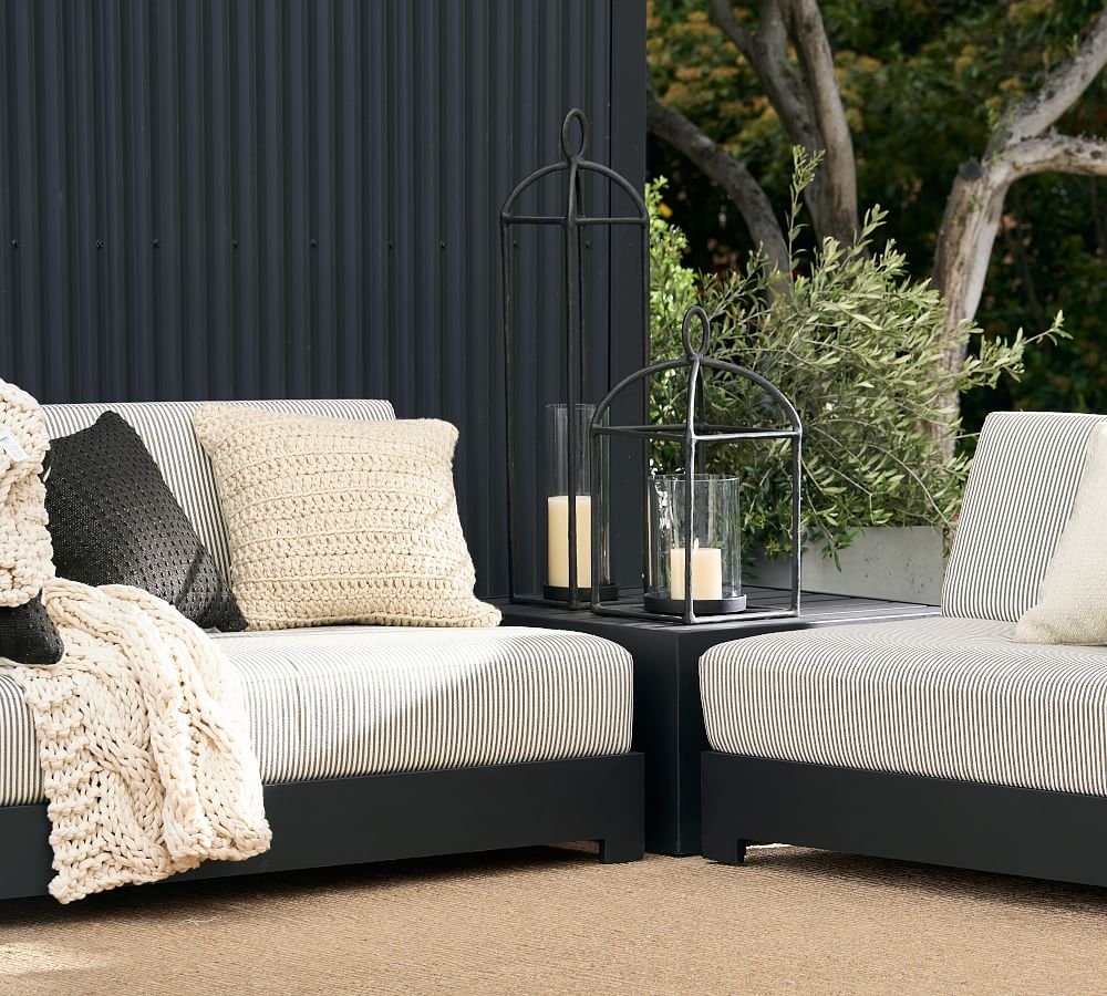 Malibu Metal 4-Piece Platform Outdoor Sectional Set | Pottery Barn