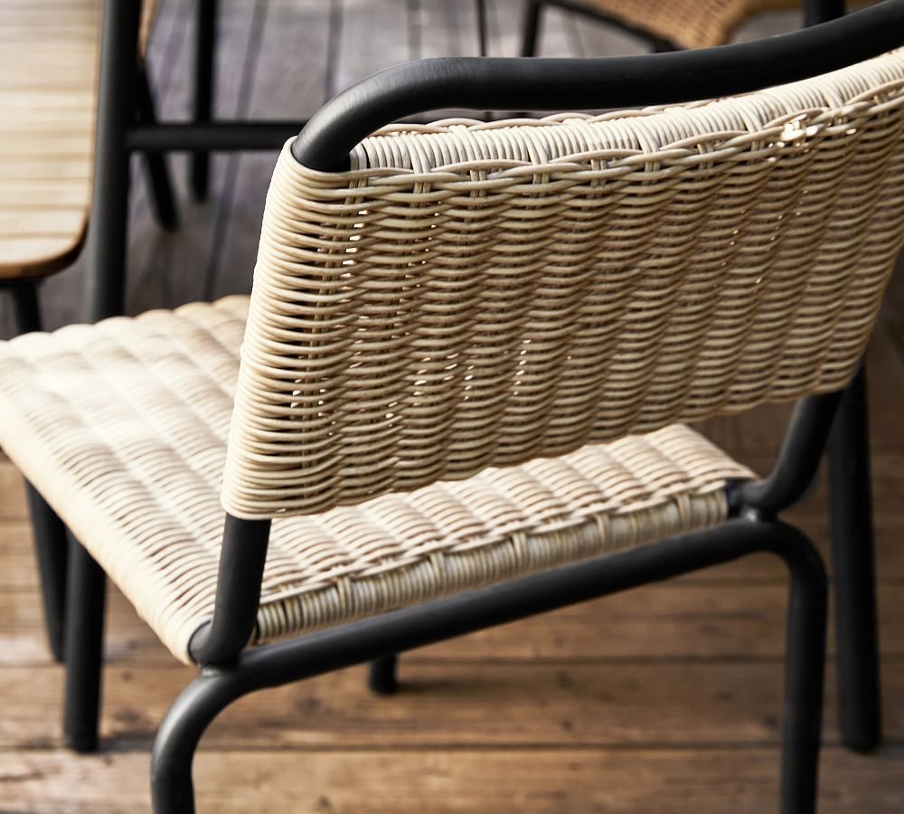 Tulum Wicker Patio Stacking Outdoor Dining Chair | Pottery Barn