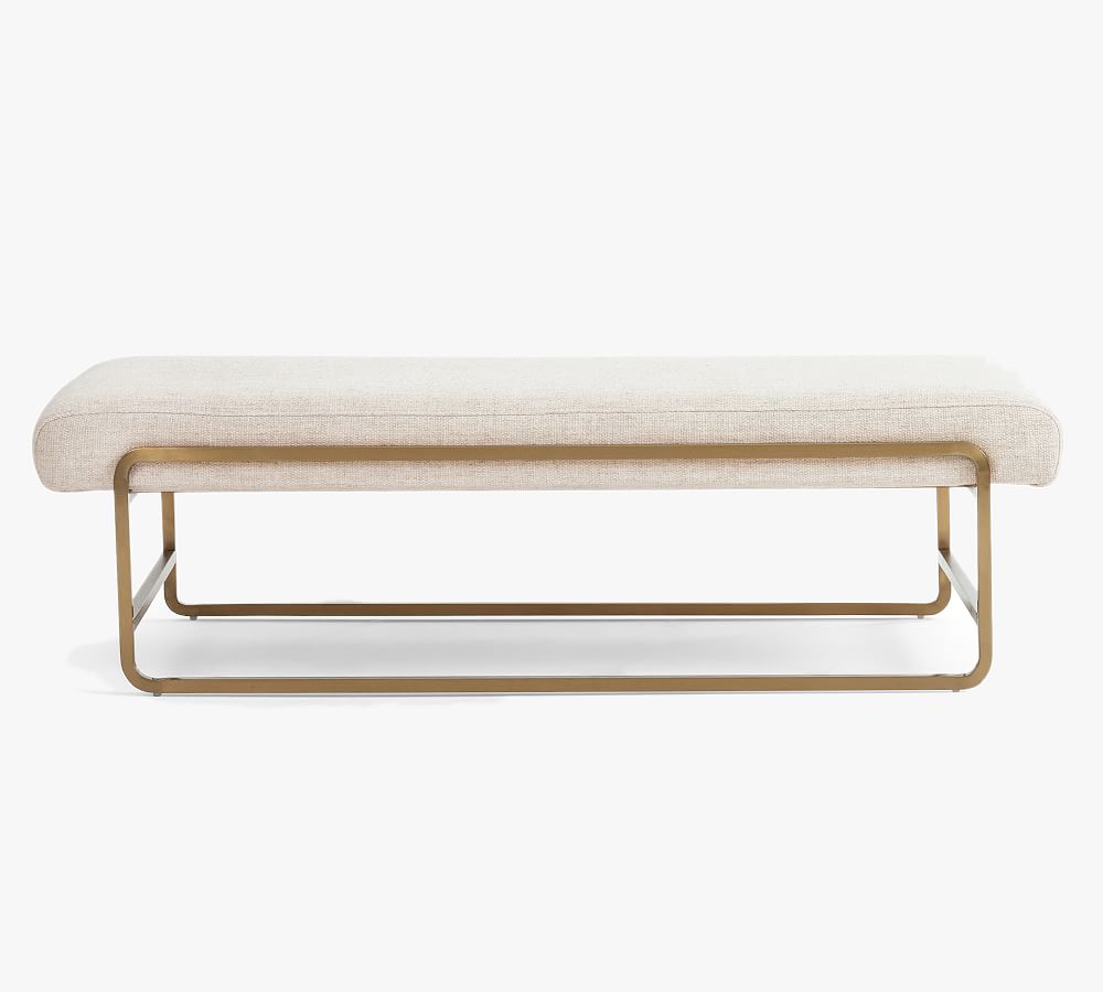 Willits Upholstered Ottoman | Pottery Barn