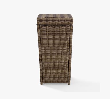 Jammie Outdoor Wicker Pool Trash Can | Pottery Barn