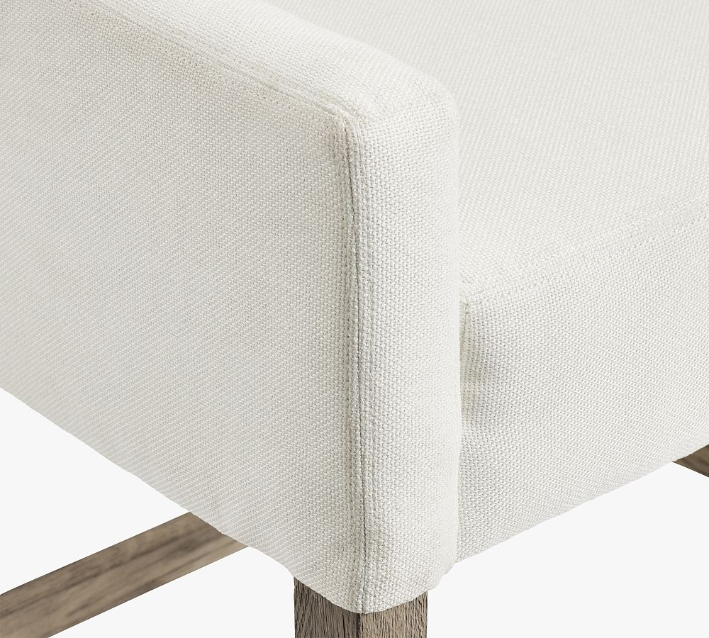 Classic Upholstered Slope Stool | Pottery Barn