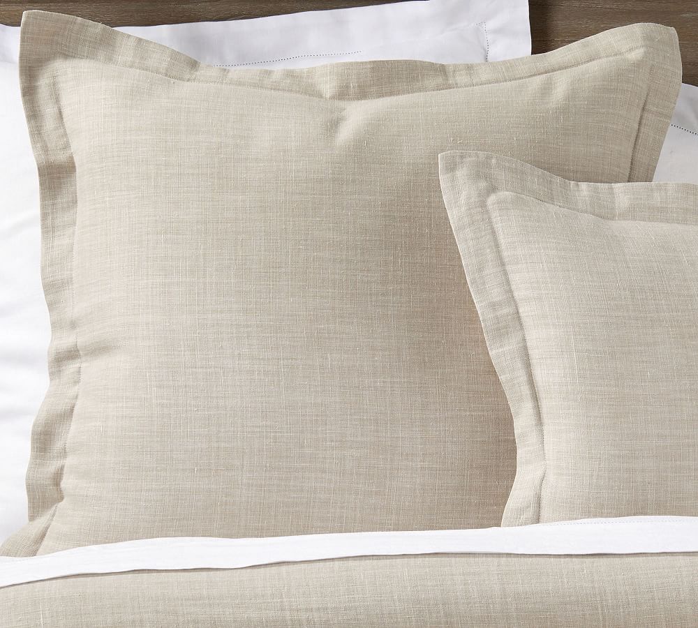 Belgian Flax Linen Pillow Sham Made with Libeco™ Linen - Shale ...