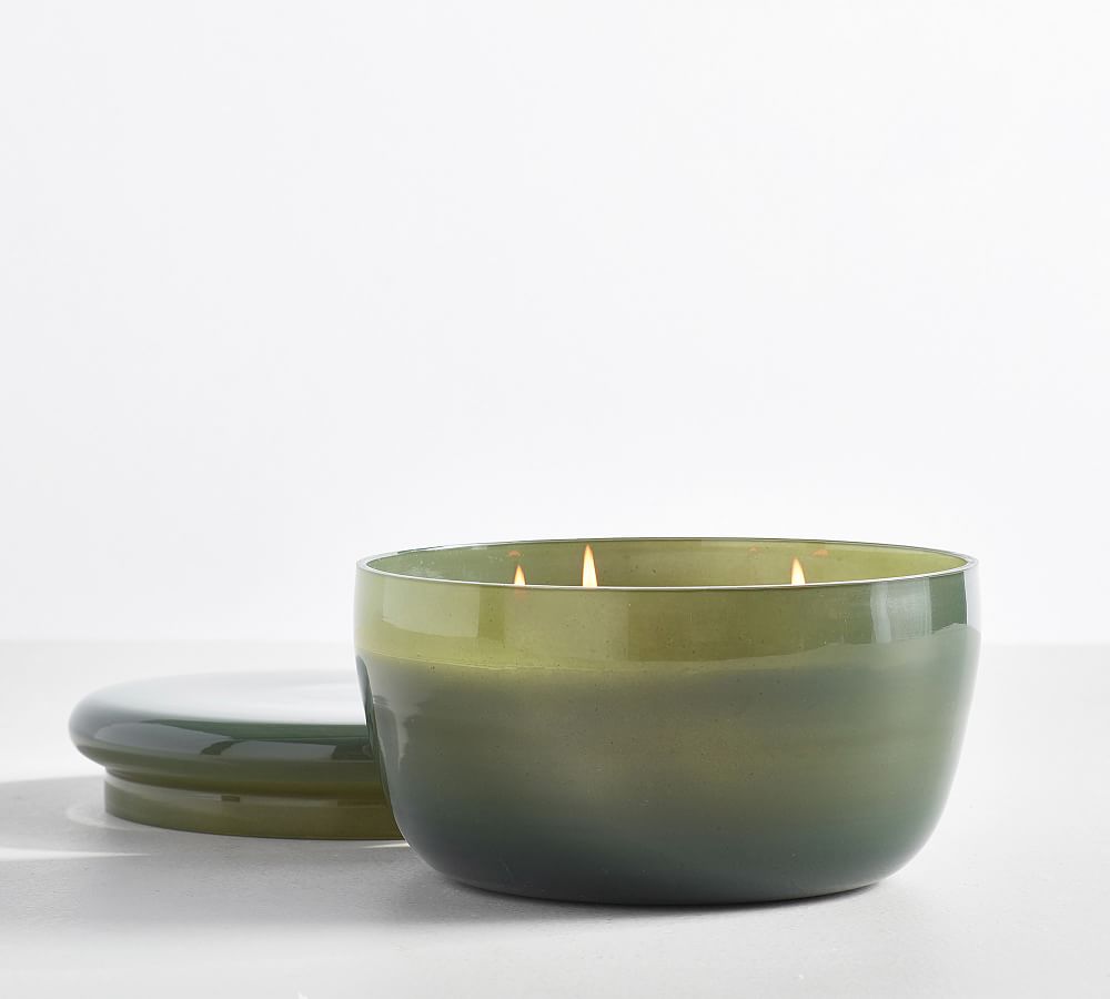Modern Glass Candle - White Cedar & Tonka Bean | Pottery Barn