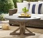 Abbott Concrete & Acacia Round Outdoor Coffee Table | Pottery Barn