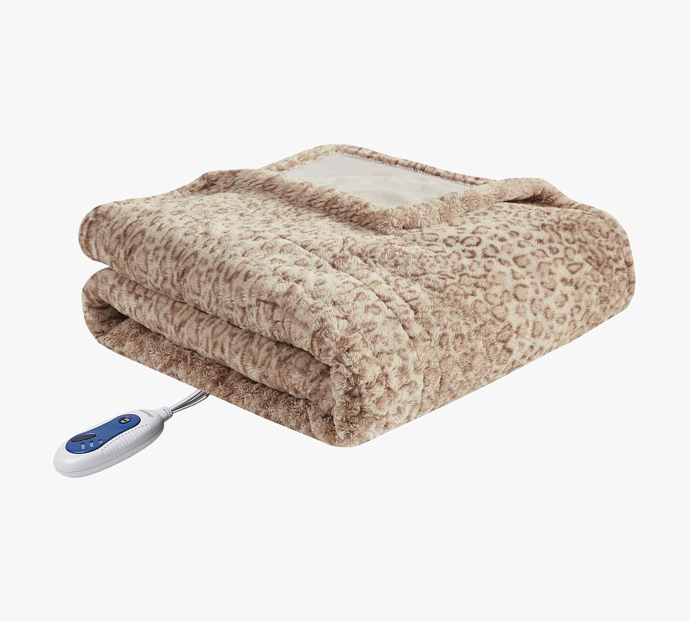 Beautyrest® Heated Oversized Faux Fur Throw Blanket | Pottery Barn