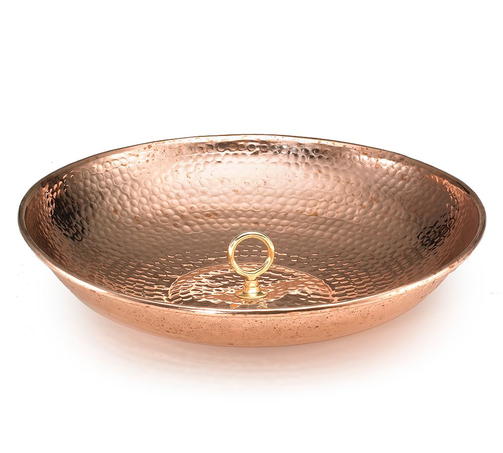 Tumbled Copper Rain Chain Basin | Pottery Barn